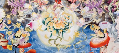 Flora, Figur, dan Folklor dalam Pameran Tunggal Liffi Wongso | Grafis ...